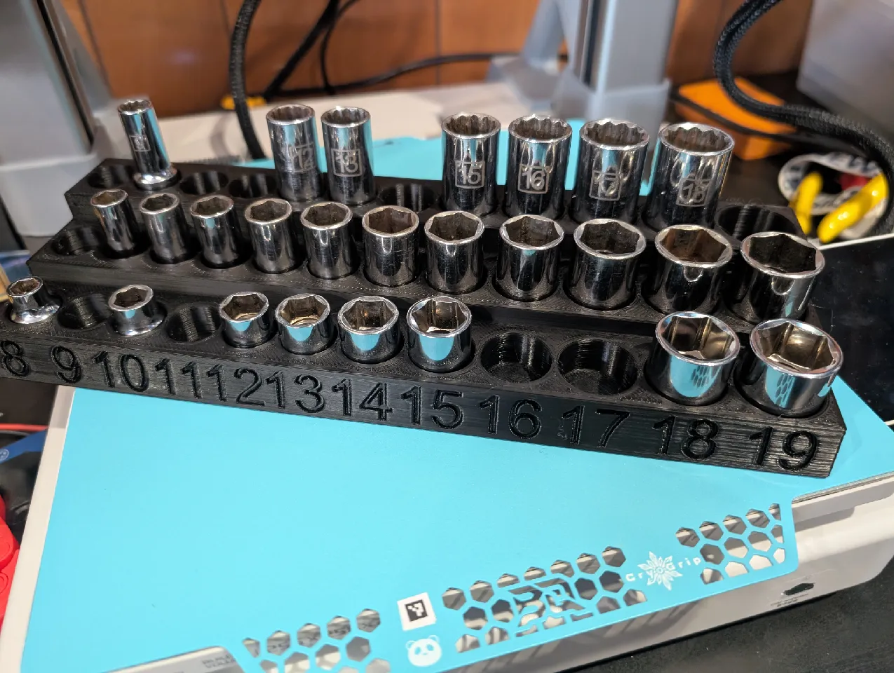 Triple Height 3/8" Metric Socket Tray by AlexRL | Download free STL ...