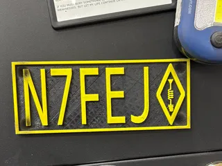 HAM Call Sign Name Plate by JeffAvery | Download free STL model ...