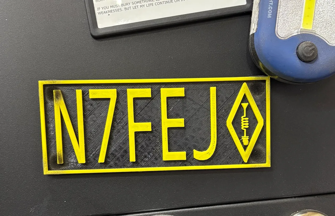 HAM Call Sign Name Plate by JeffAvery | Download free STL model ...