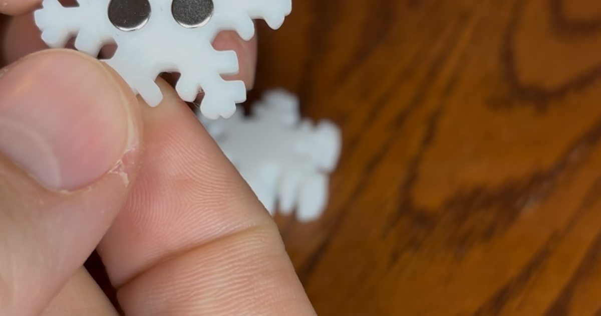 Snowflake Magnet by BluePhantomCreations | Download free STL model ...