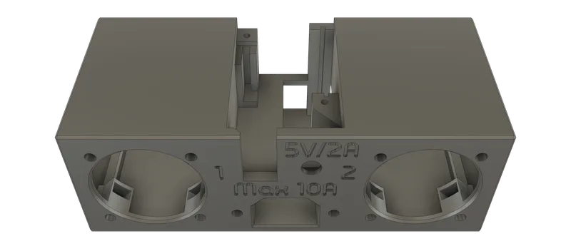 Ethernet switchable 2-port power outlet por AWSW | Descargar modelo STL ...