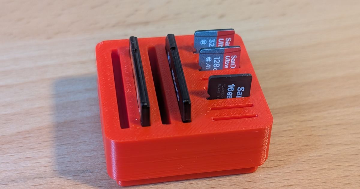 Gridfinity SD and MicroSD card holder for under Desk Drawer by ...