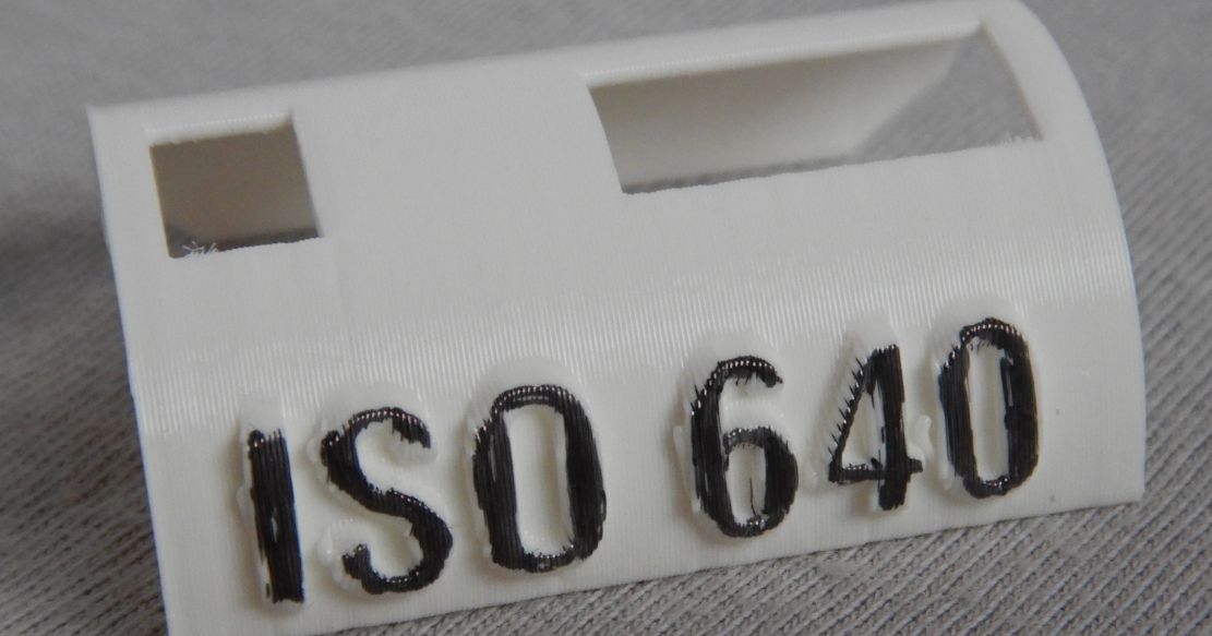 Schablone für DX-Code ISO 640; Template for DX code ISO 640 by ...