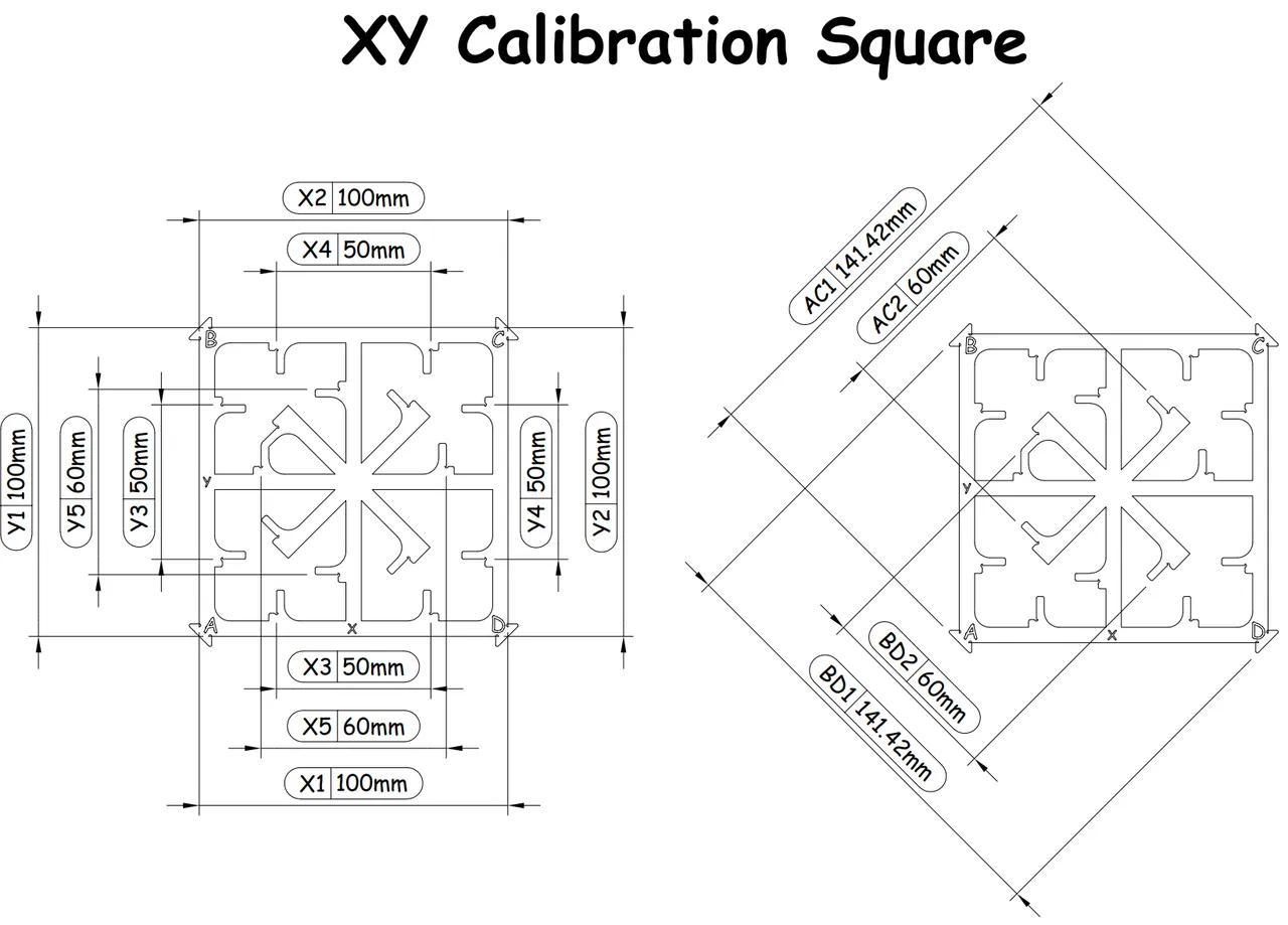 XY Calibration Square by DirtyDovaDesign | Download free STL model ...
