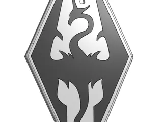 Skyrim Logo Key Chain by BeautifulLEDs | Download free STL model ...