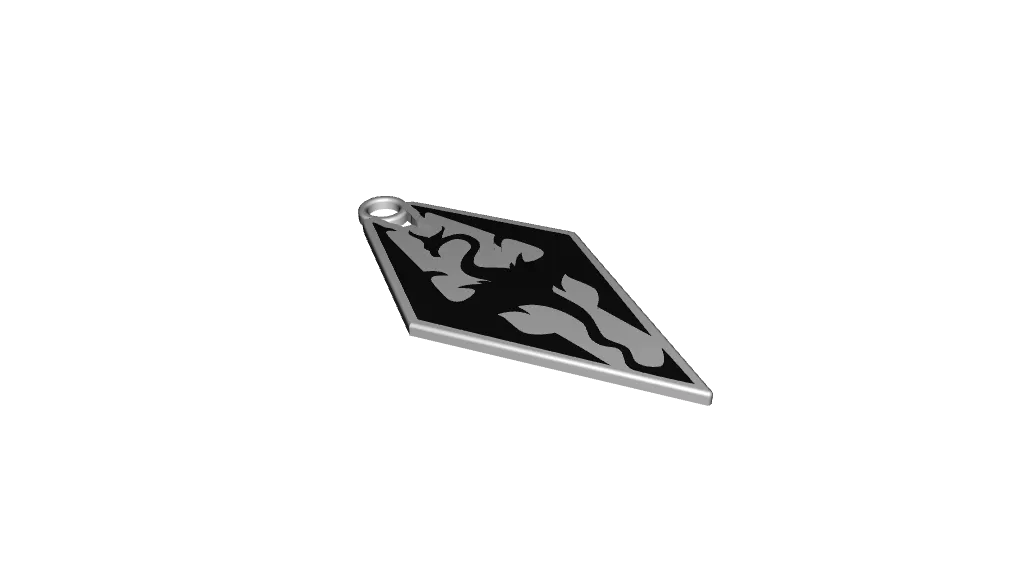 Skyrim Logo Key Chain by BeautifulLEDs | Download free STL model ...