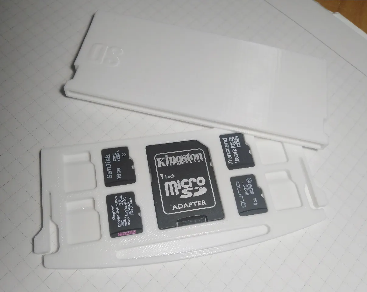 Micro SD + SD Adapter Case by Gennady | Download free STL model ...