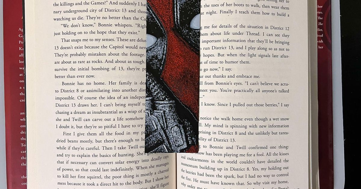 Bookmark: Deadpool Closeup HueForge by 3djd | Download free STL model ...