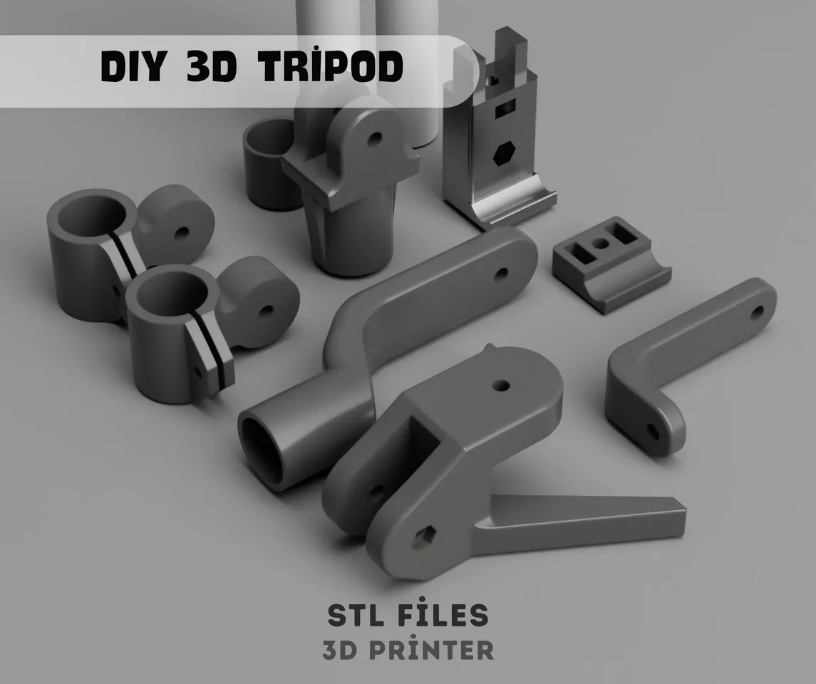 Universal Tripod, 3D Print Adjustable Camera and Phone Mount ...