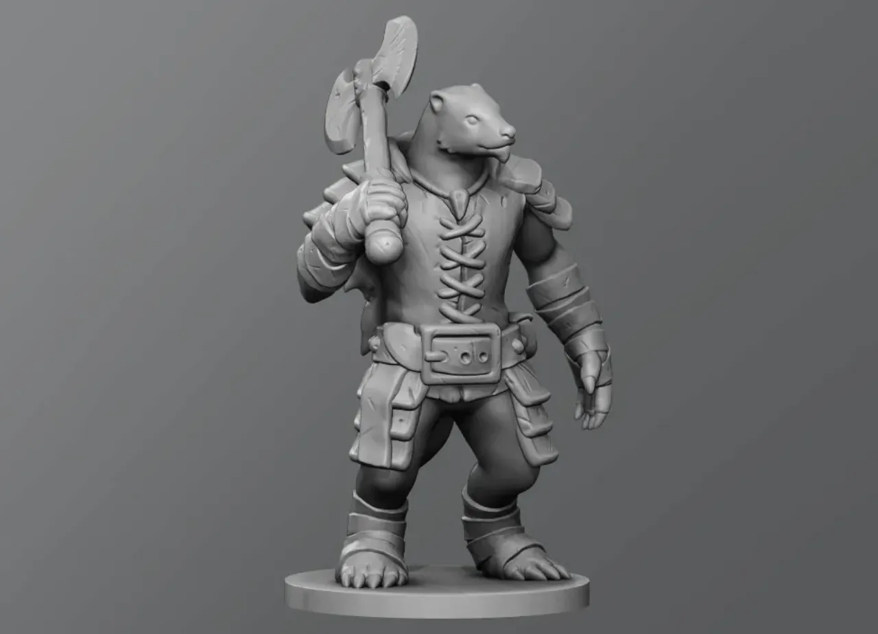 Badger Warrior by Schlossbauer | Download free STL model | Printables.com