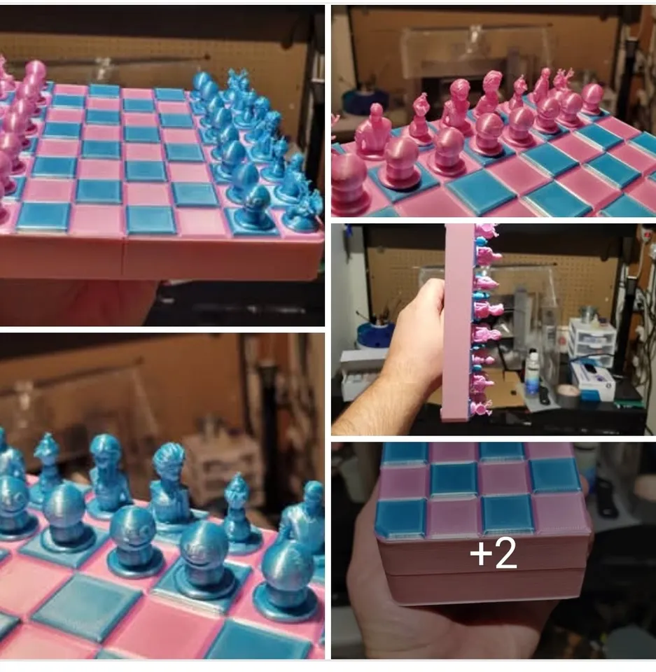 Magnetic Frozen Chess Set by Wizwiezen | Download free STL model ...