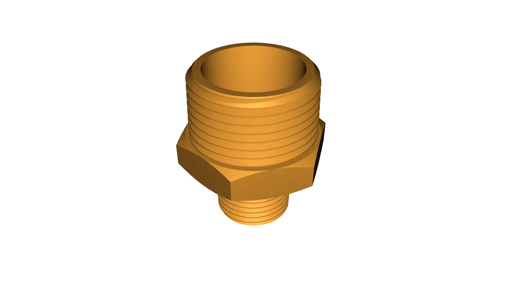 Adapter Reducer between 1" to 1/2" NPT threaded pipes by PGold ...