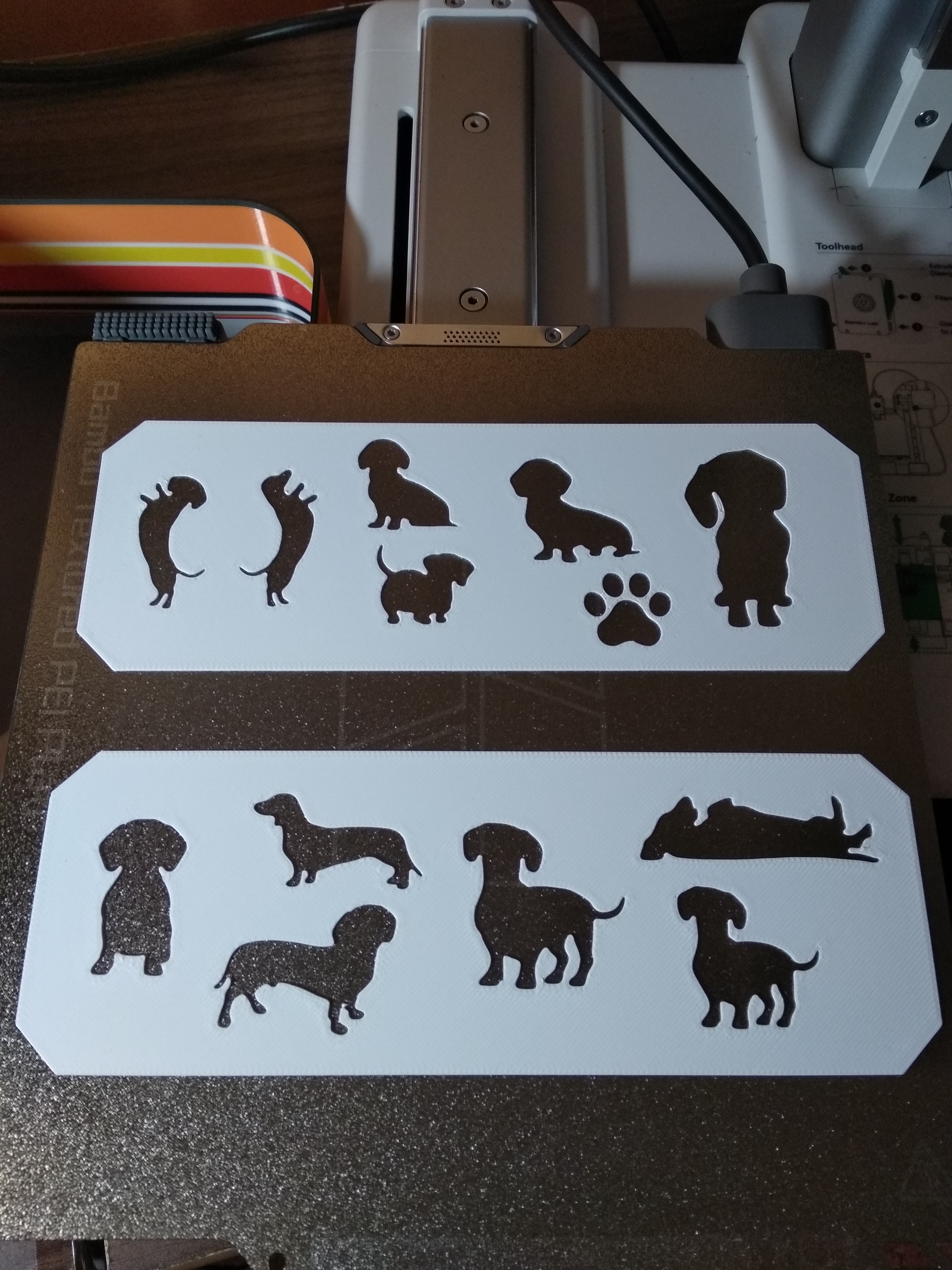 Dachshund Stencil template 1-2 by Charlie D. | Download free STL model ...