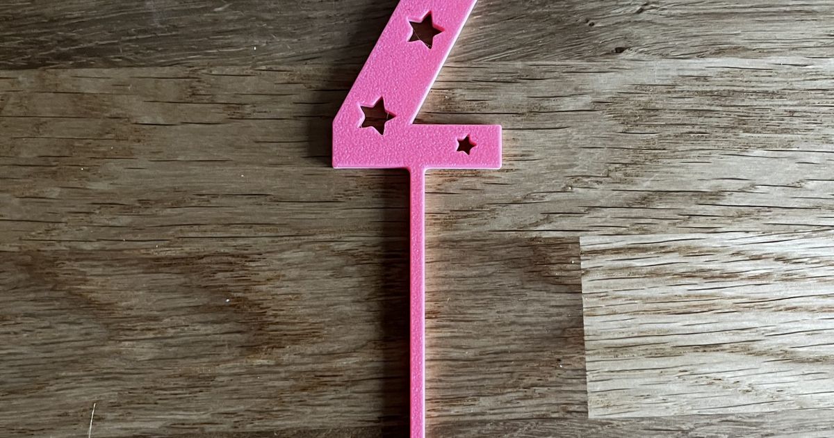 Birthday Cake numbers, cake topper by Lupilpl | Download free STL model ...