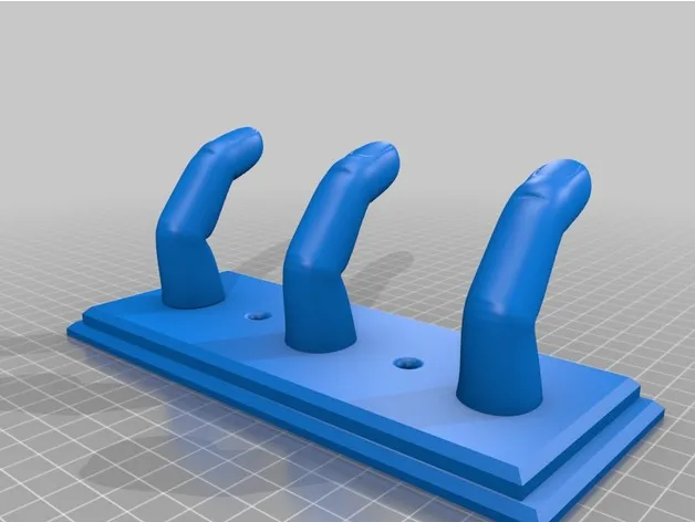 Finger Hook Coat/ Hat rack by williamblake | Download free STL model ...