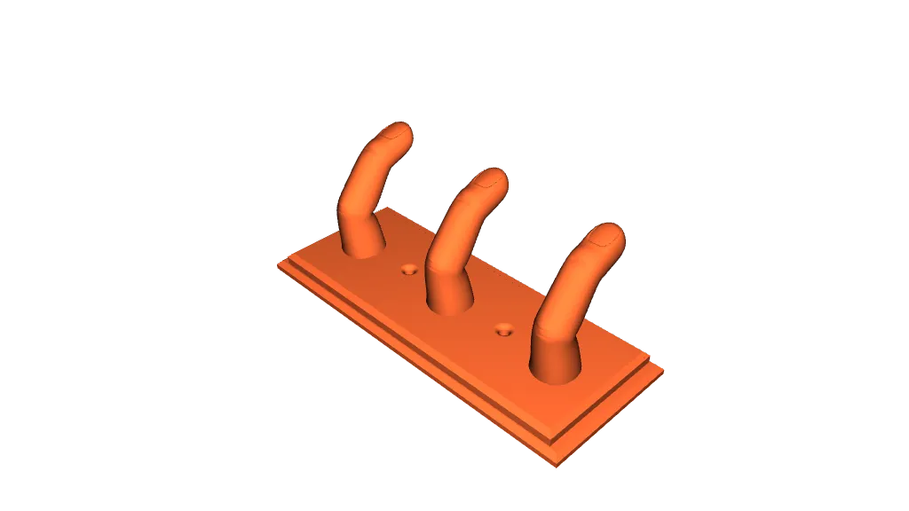 Finger Hook Coat/ Hat rack by williamblake | Download free STL model ...