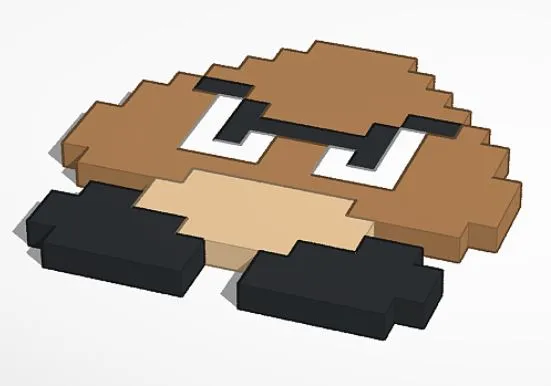 8Bit Goomba by mikelfellin | Download free STL model | Printables.com