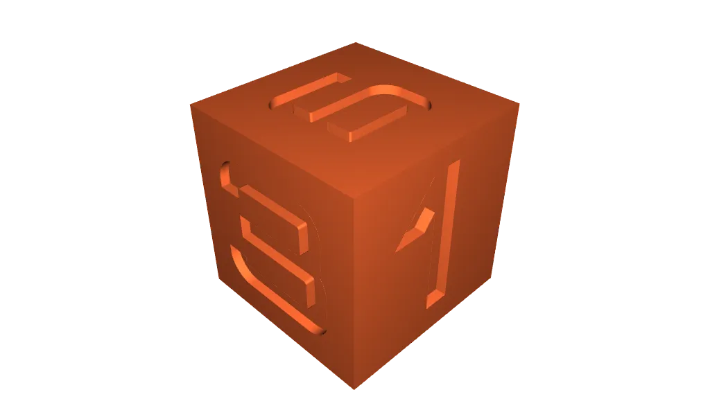 simple numbers die by 3Dfrog | Download free STL model | Printables.com