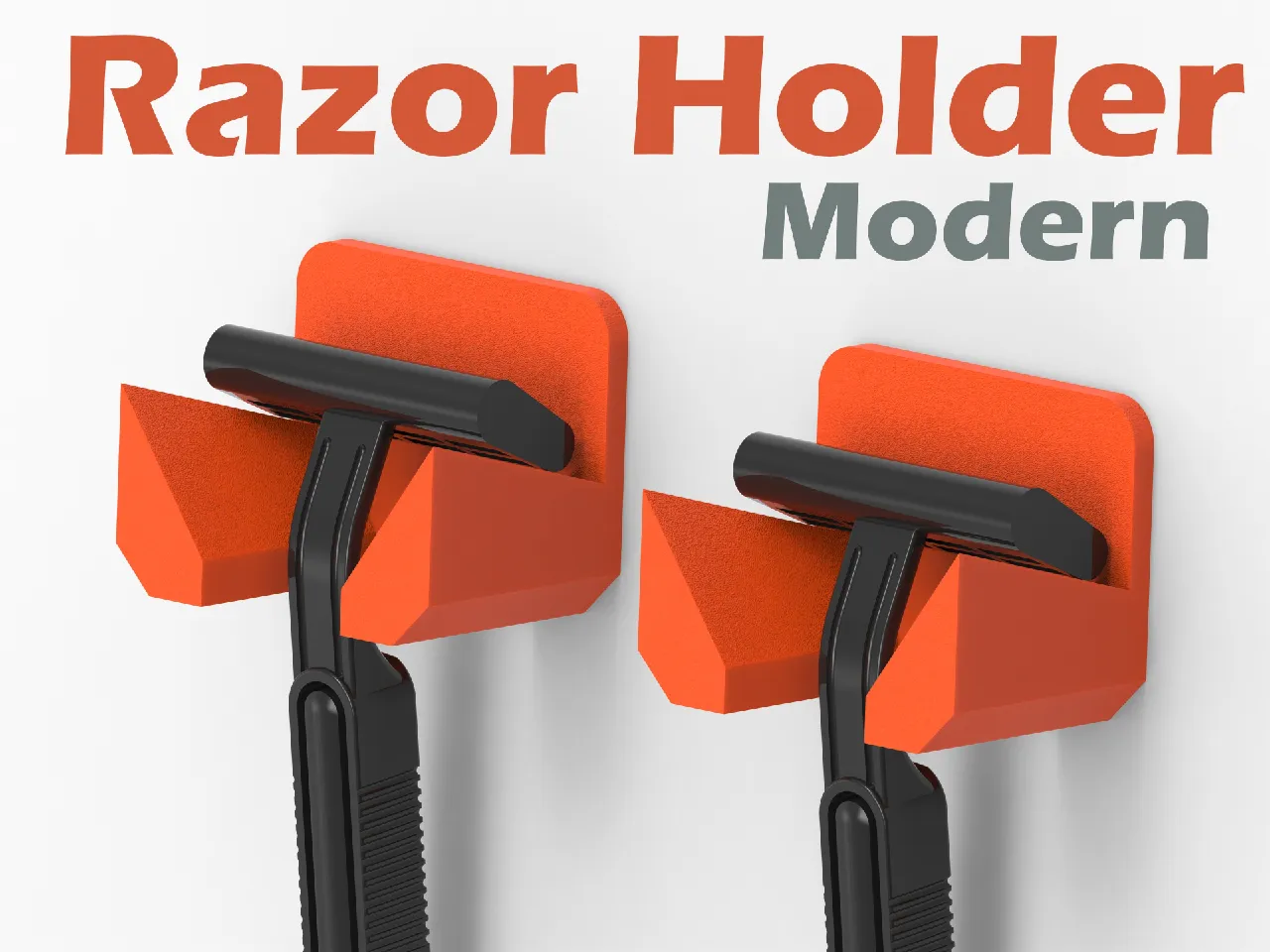 Modern Razor Holder by VC Design | Download free STL model | Printables.com