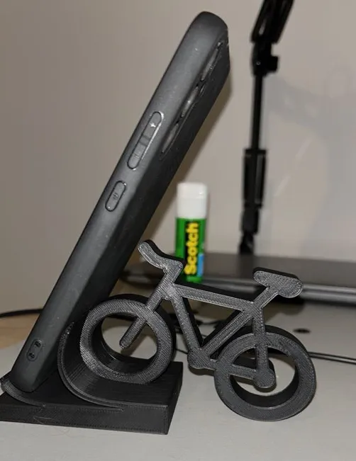 Bike-shaped phone holder by Kuba | Download free STL model | Printables.com