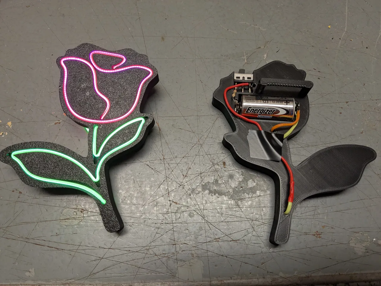 Mini LED Neon Rose sign by ndorr16 | Download free STL model ...