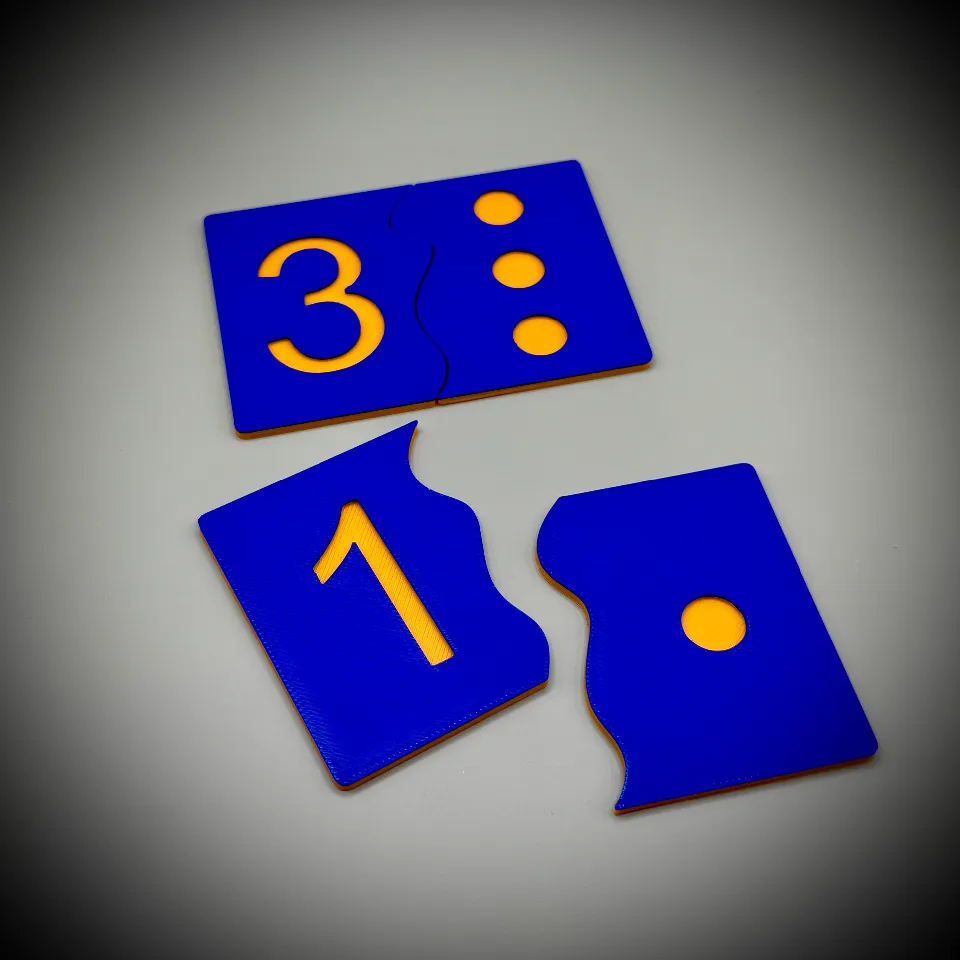 Number Match Game Cards Numbers 1-9 by cwlewis11 | Download free STL ...