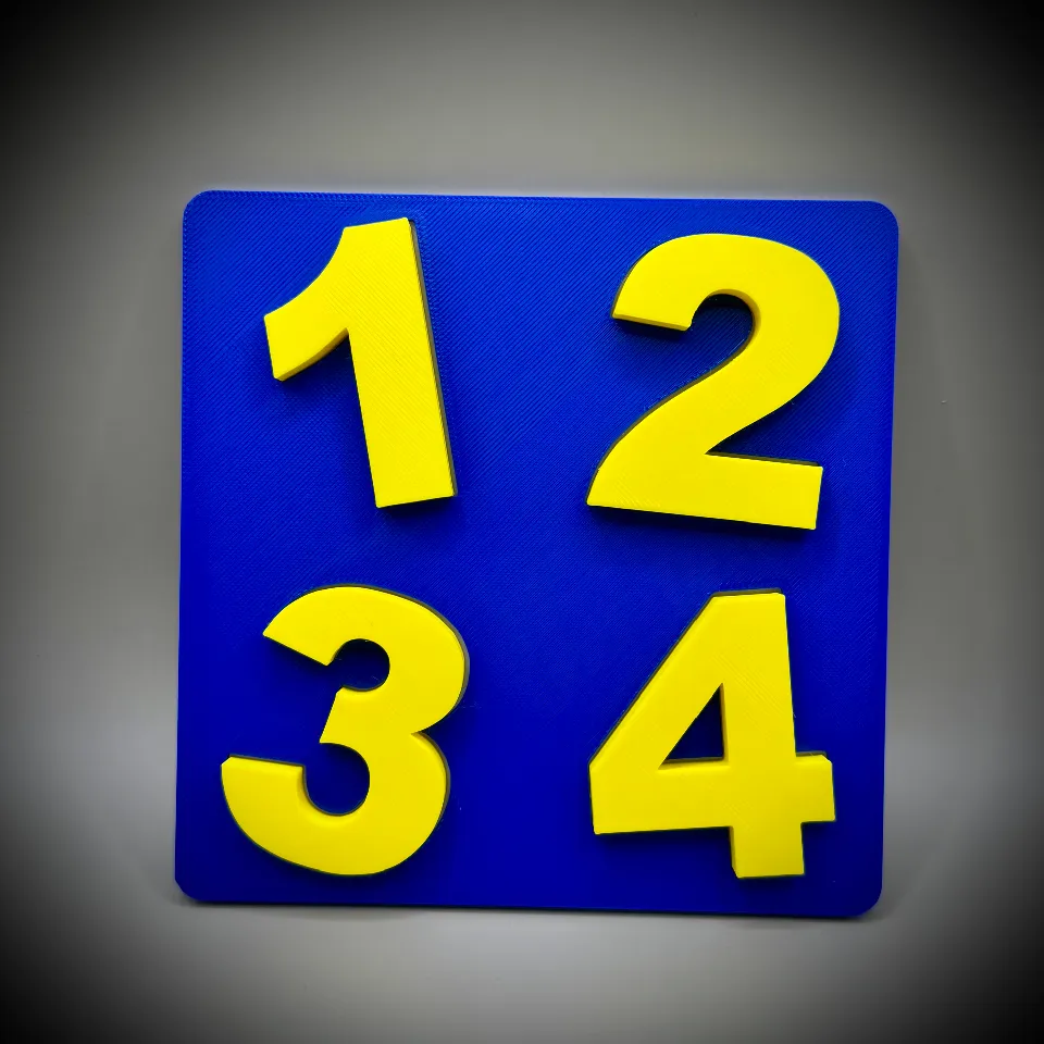 Number Puzzle - 14cm square board (numbers 1-4) by cwlewis11 | Download ...