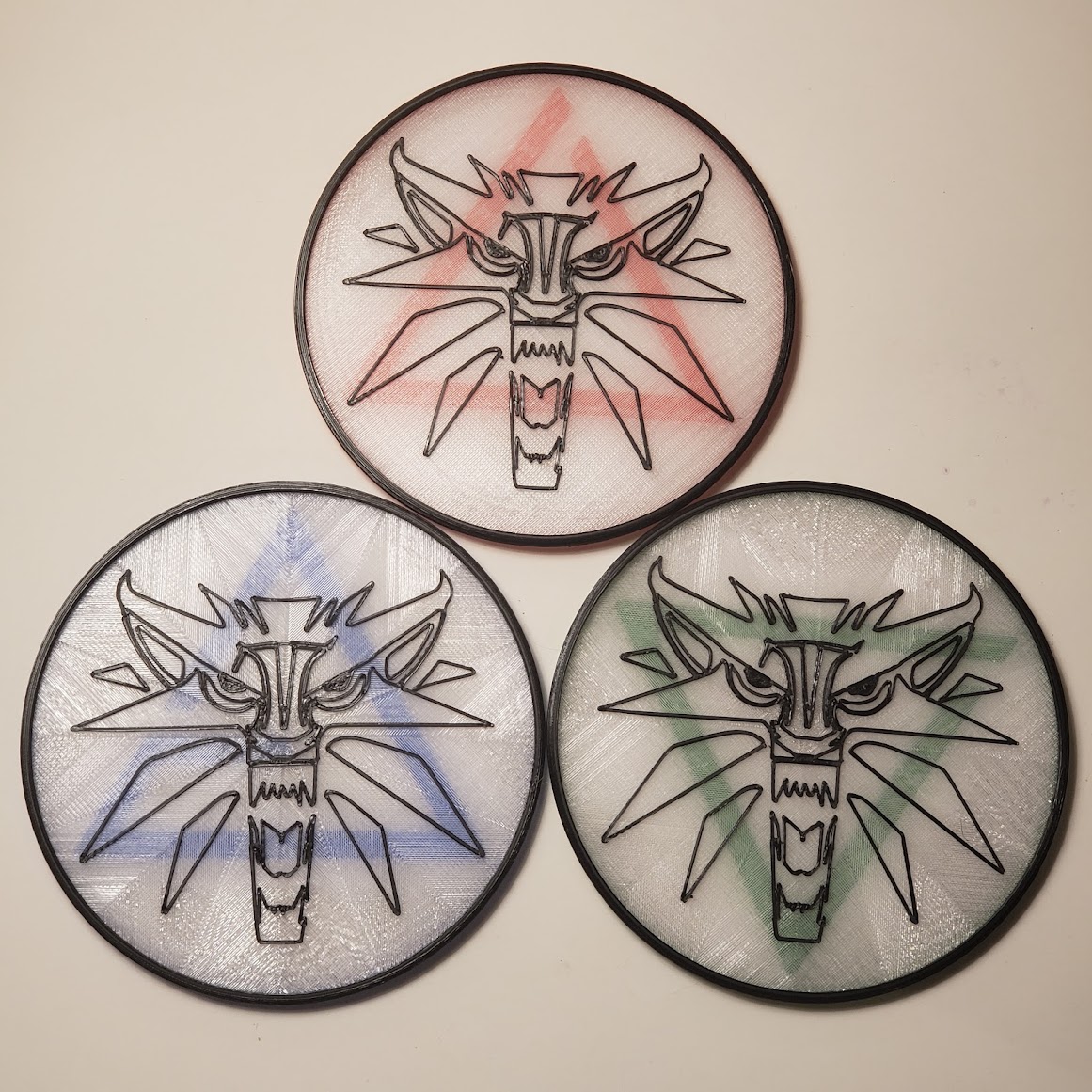 Witcher sign coasters (no MMU) by Sridev | Download free STL model ...
