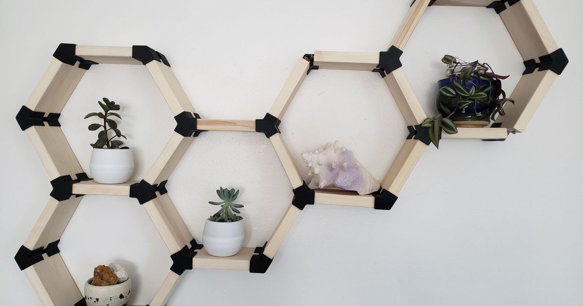 Hexagon Shelf by Mitchell Takes | Download free STL model | Printables.com
