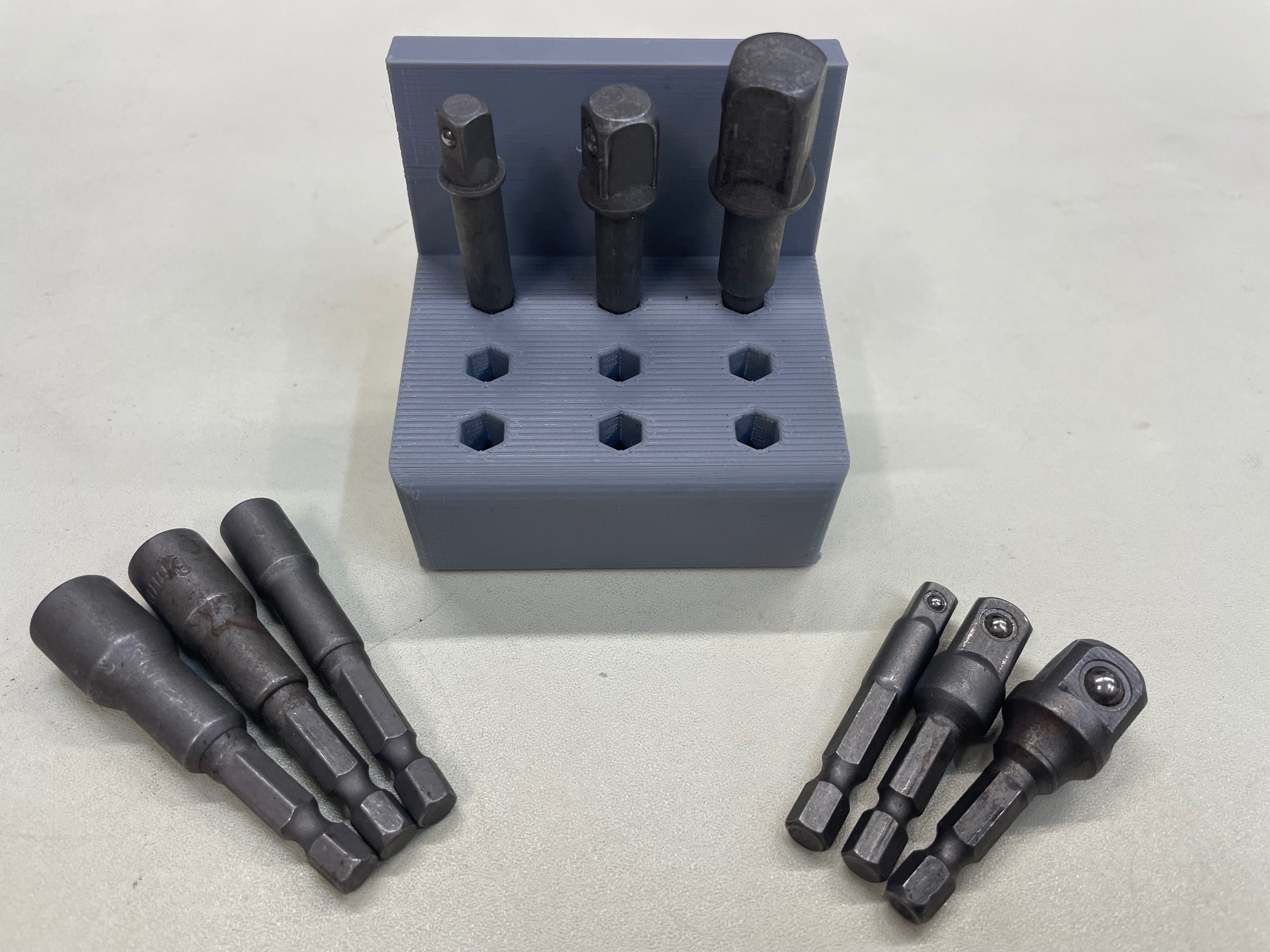 9x tall hex bit peg board holder by Richard Schalander | Download free ...