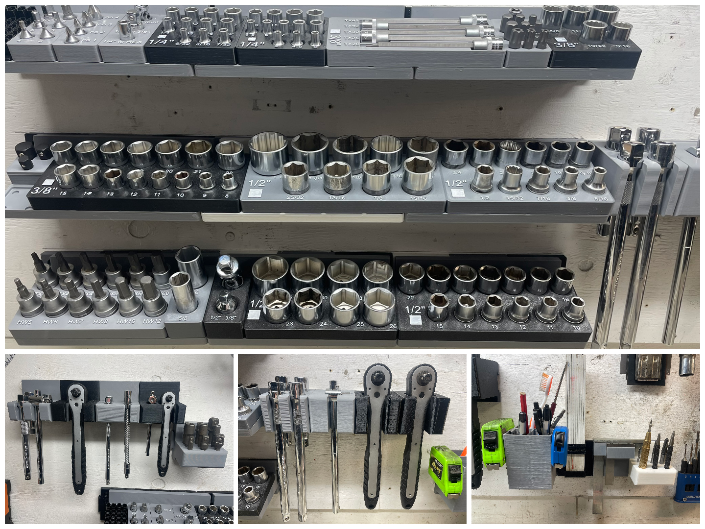 gridfinity bin socket allen key holder by Richard Schalander | Download ...