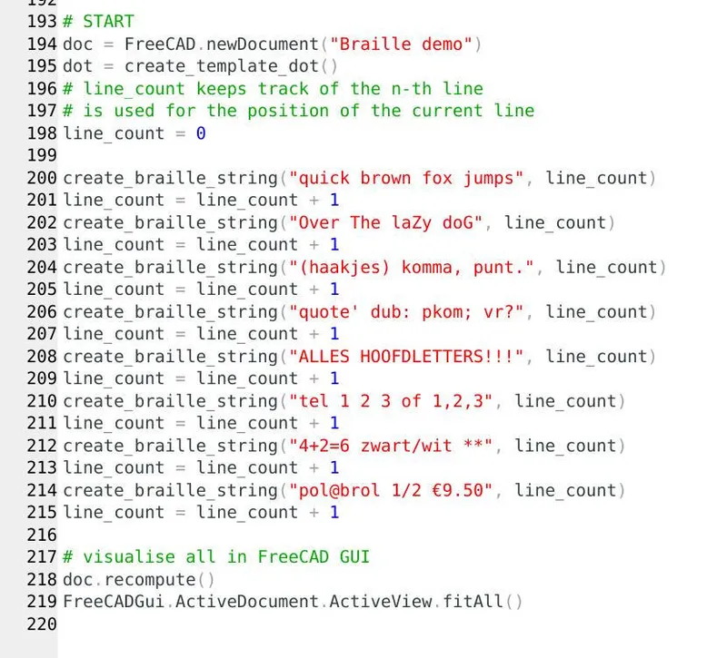 Braille in FreeCAD by Paul Cobbaut | Download free STL model ...