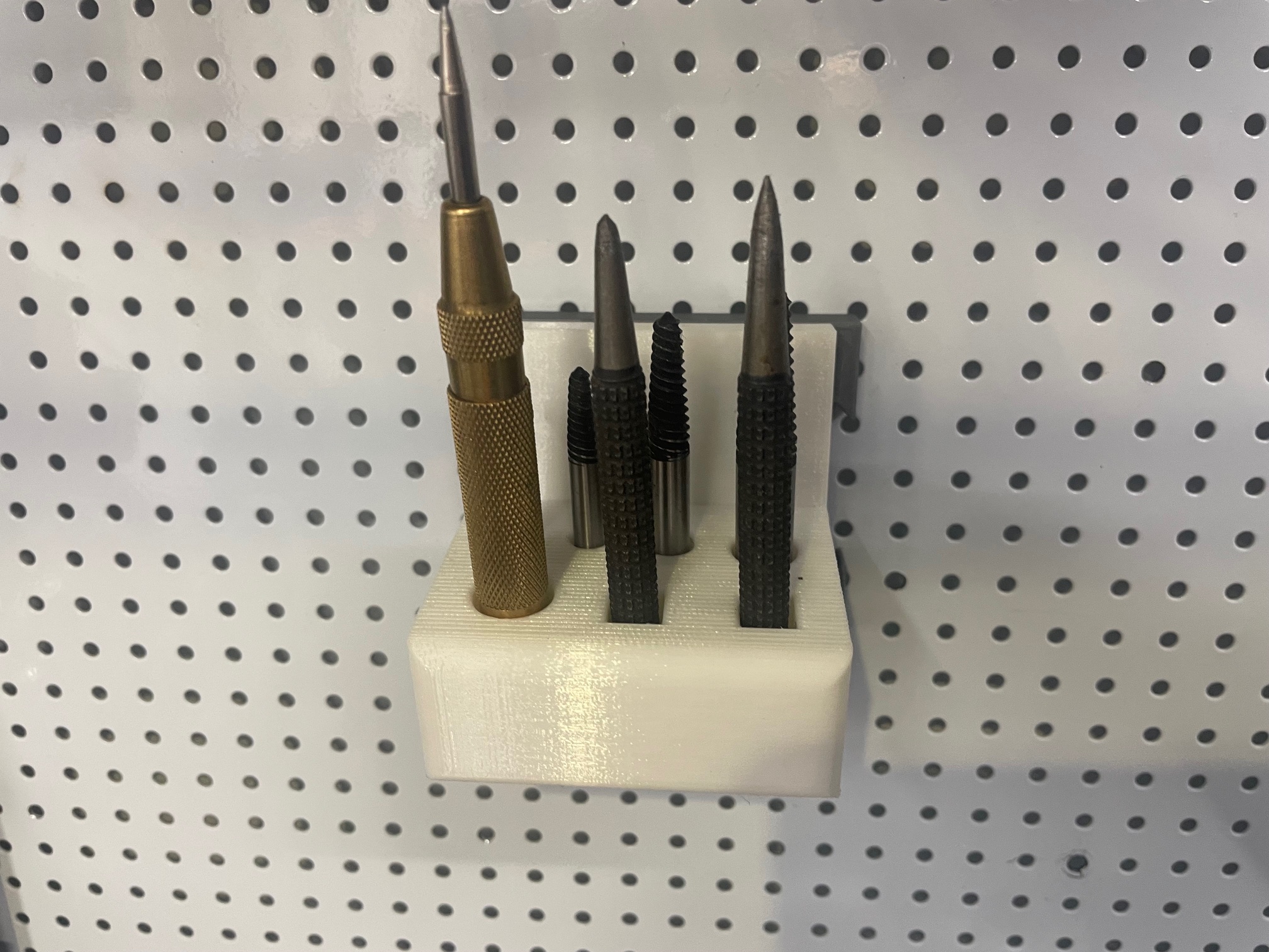 screw extractor and centre punch holder for peg board/wall mount by ...