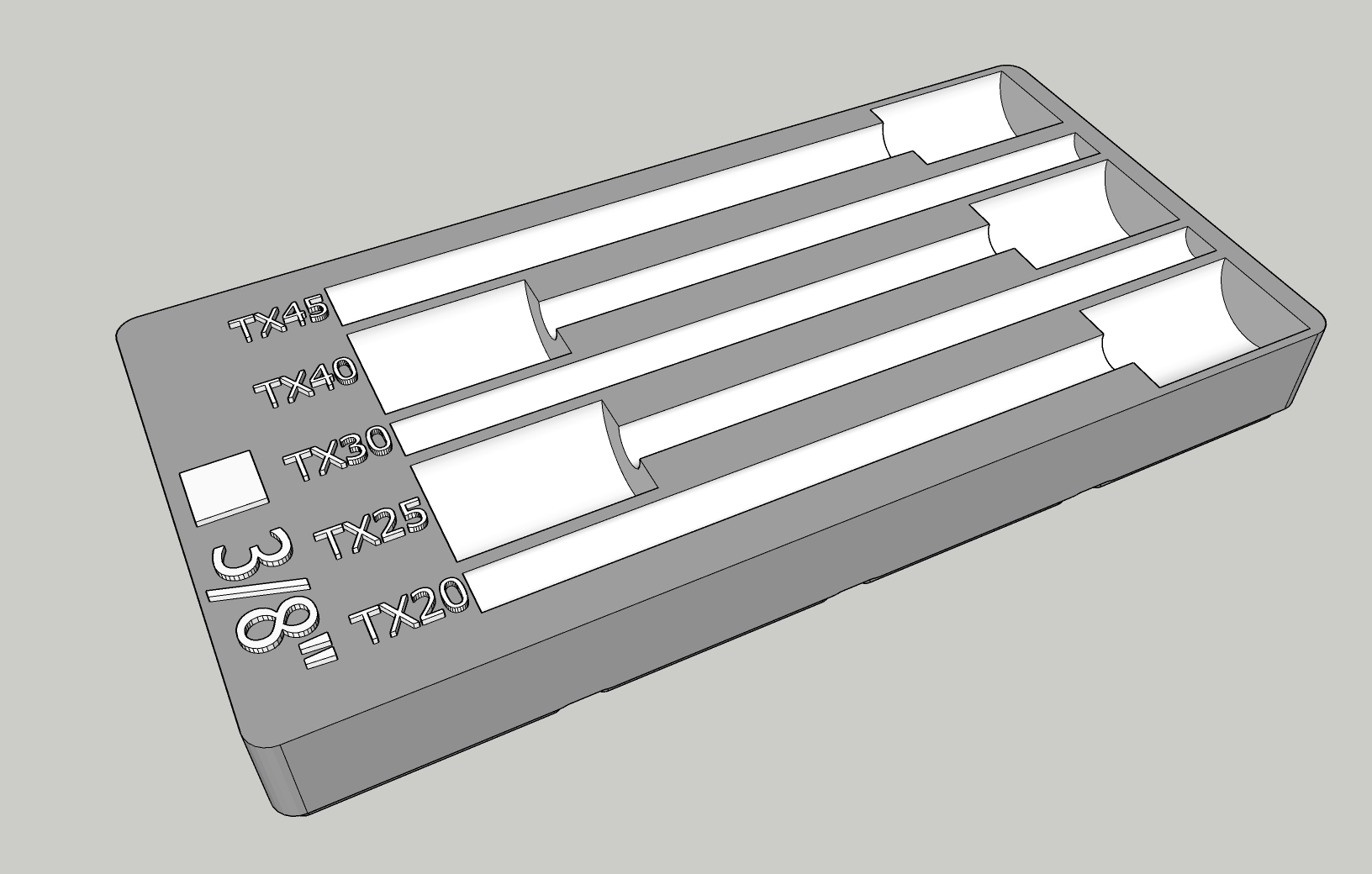 gridfinity bin socket torx holder by Richard Schalander | Download free ...