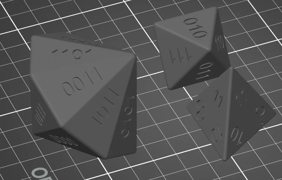 binary dice set by fskifte | Download free STL model | Printables.com