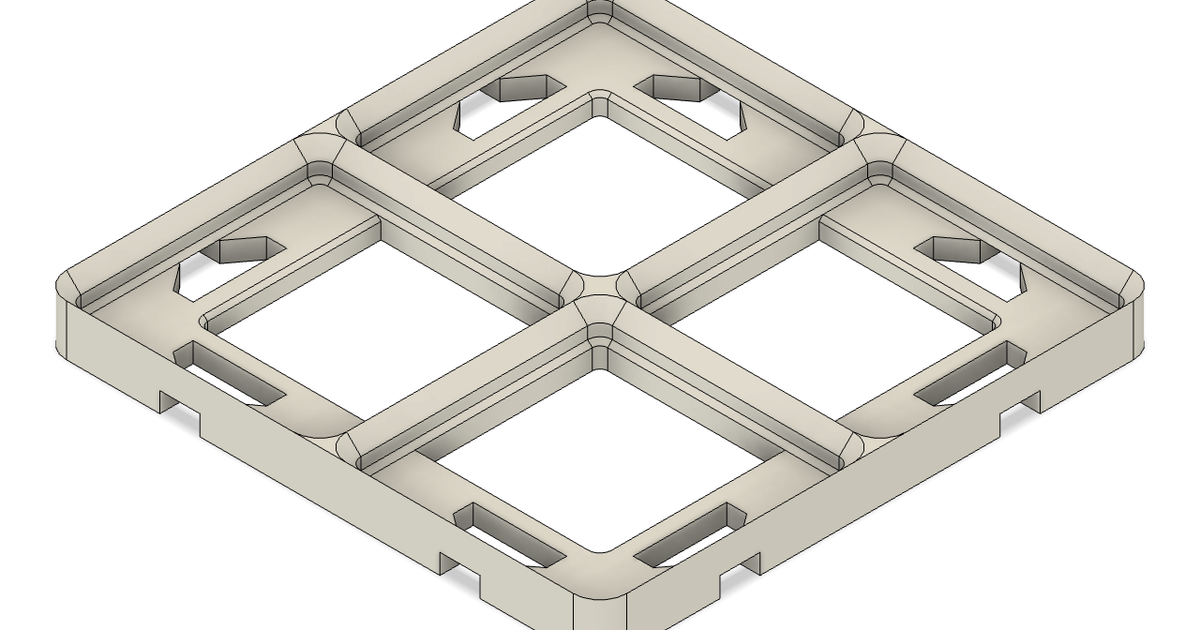 Gridfinity Refined Extra-Minimal baseplate + Spacer REMIX (Fusion360 ...