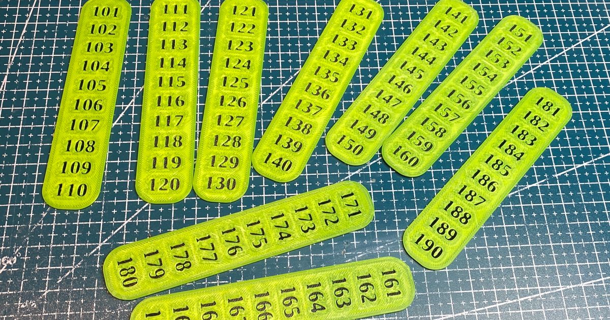 Bingo/Lottery sticks 1-2000 by Ovland3D | Download free STL model ...