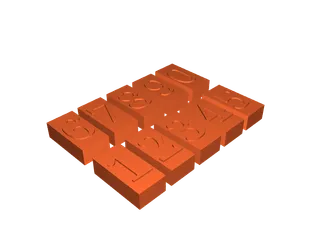 LEGO Numbers 2x4 by Mgr. Pavel Krist | Download free STL model ...