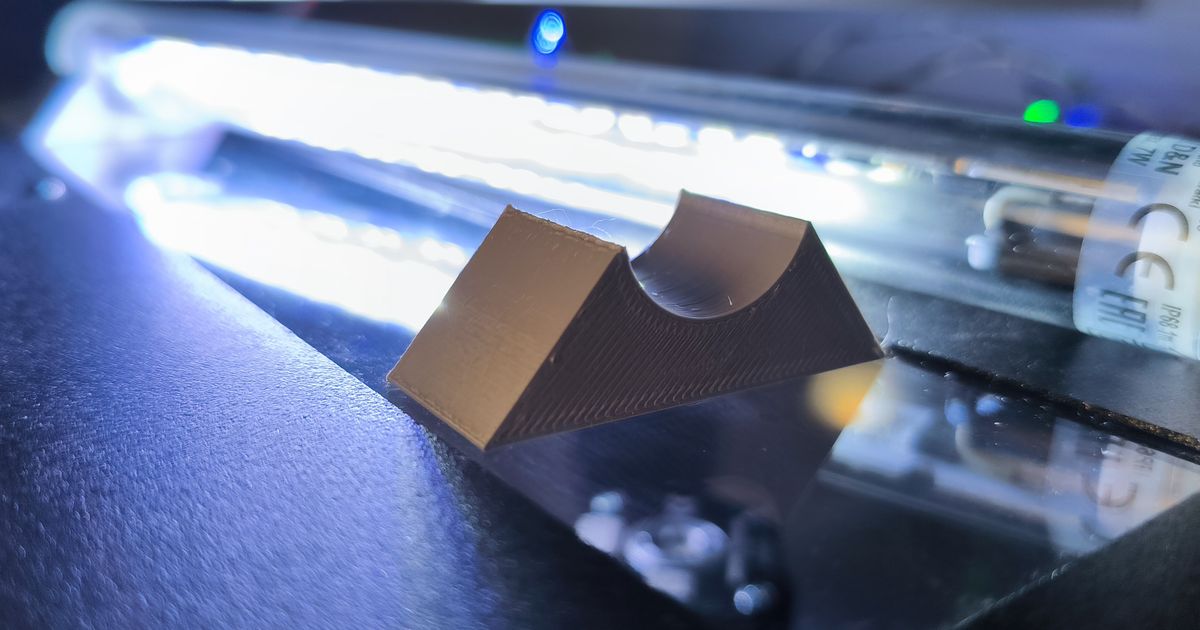 LED tube stand - holder (22mm diameter) for flat surfaces by Meteej3D ...