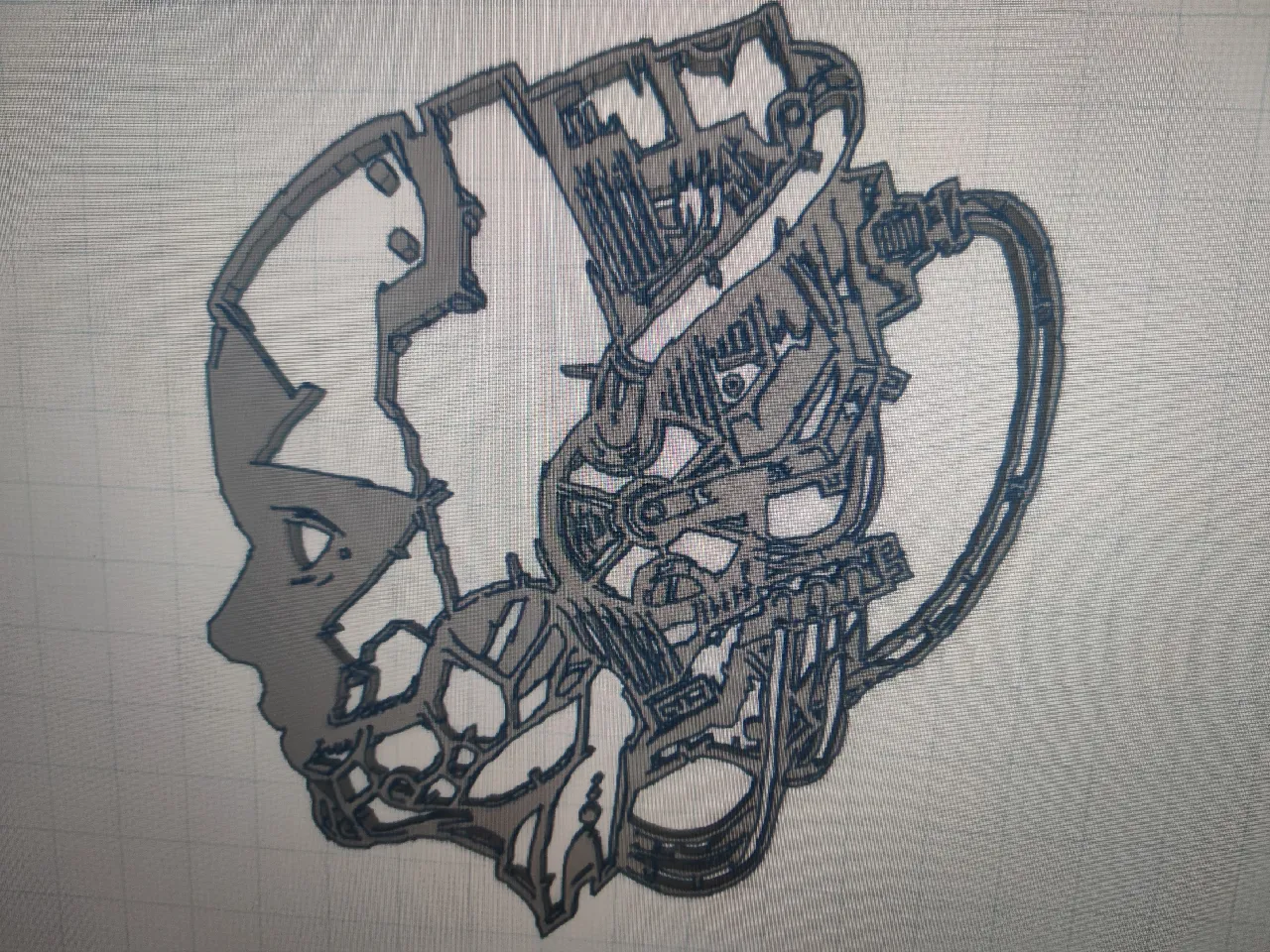 Cyborg stencil by Bernd Oschelda | Download free STL model | Printables.com