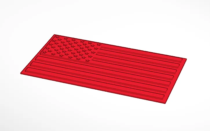 American Flag on a plate/backboard by Six2oh | Download free STL model ...