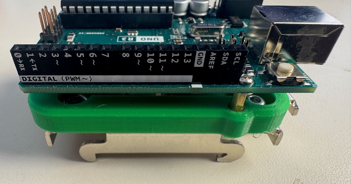 Arduino UNO Winford DIN Rail Mount by joey | Download free STL model ...