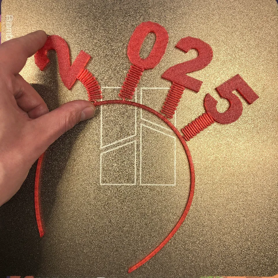 2025 new year's head band wobbling digits by Simon3D | Download free ...