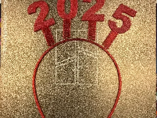 2025 new year's head band wobbling digits by Simon3D | Download free ...