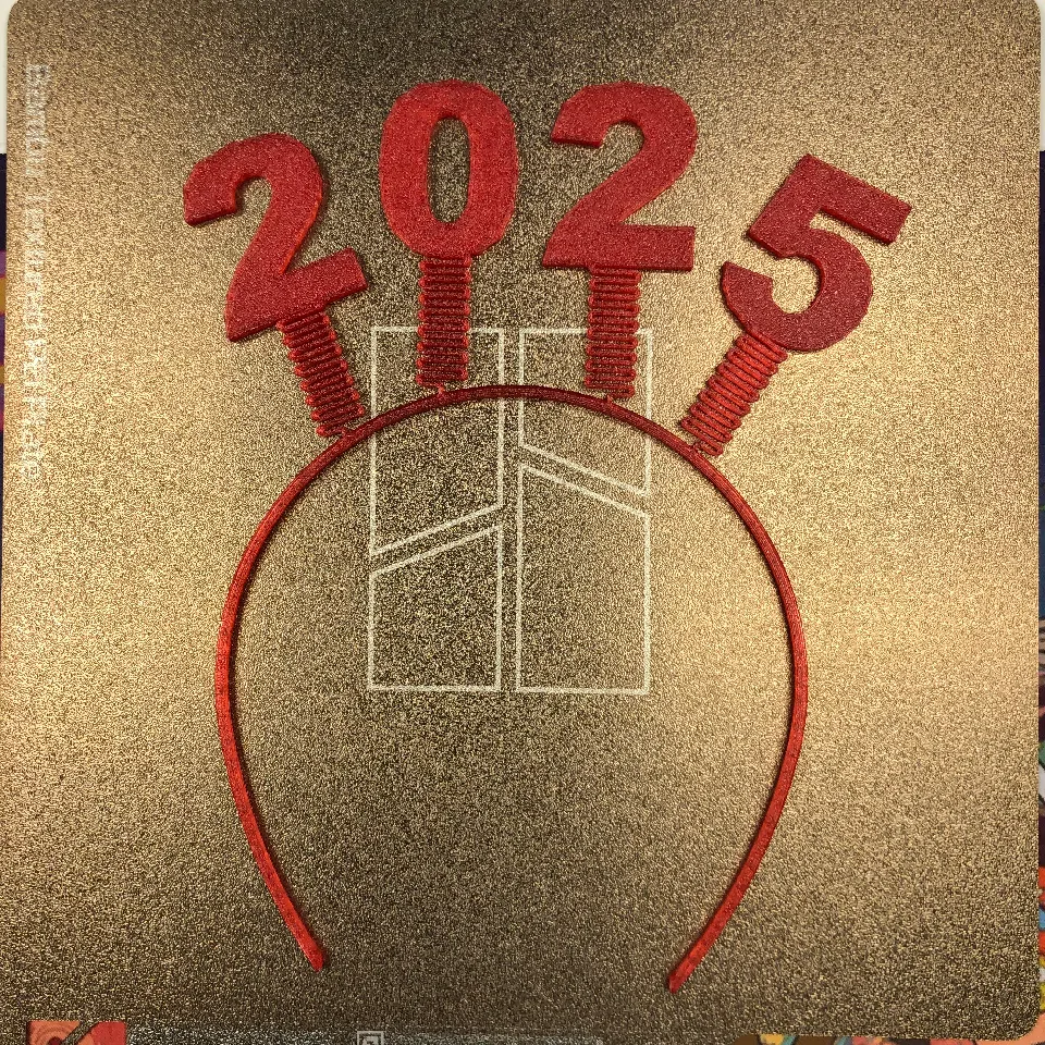 2025 new year's head band wobbling digits by Simon3D | Download free ...