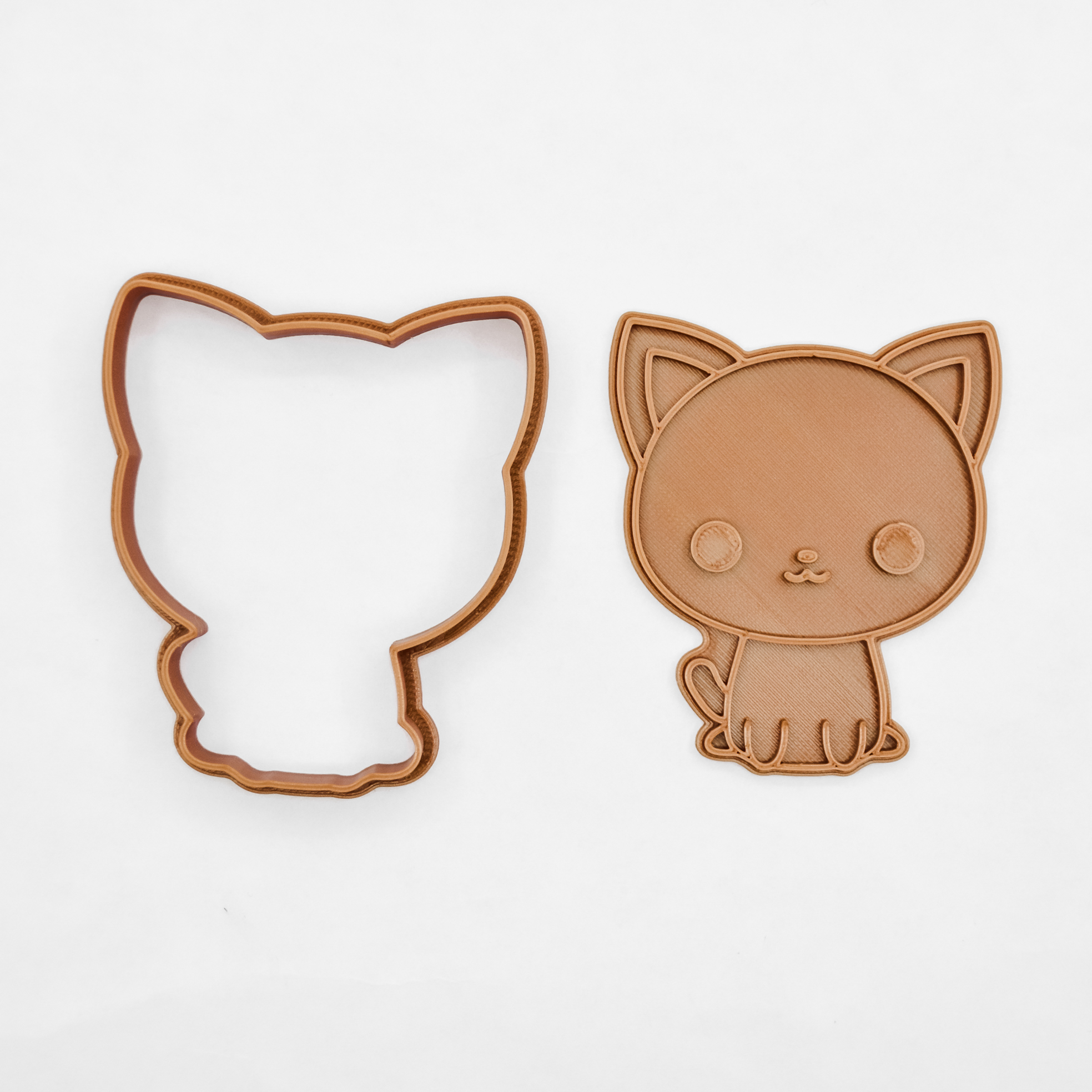 Adorable cat cookie cutter / stamp by Indibles | Download free STL ...