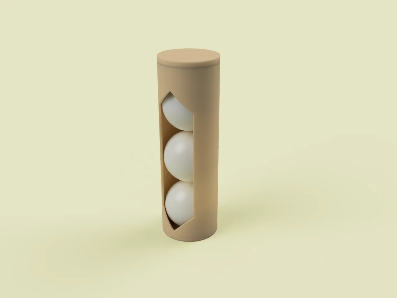 Ping Pong Ball Container(holds 3 balls) by pedRamezani | Download free ...