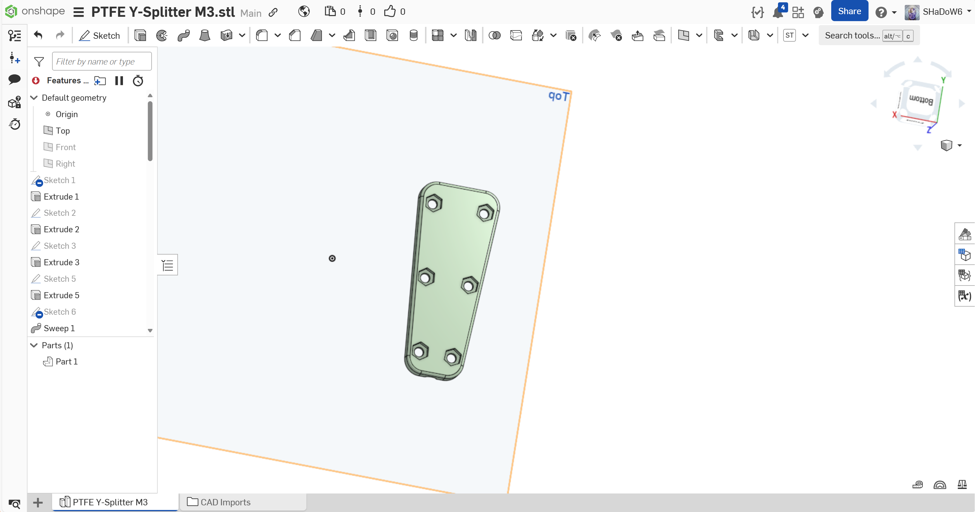 PTFE Y-Splitter par SHaDoW6 | Téléchargez gratuitement un modèle STL ...