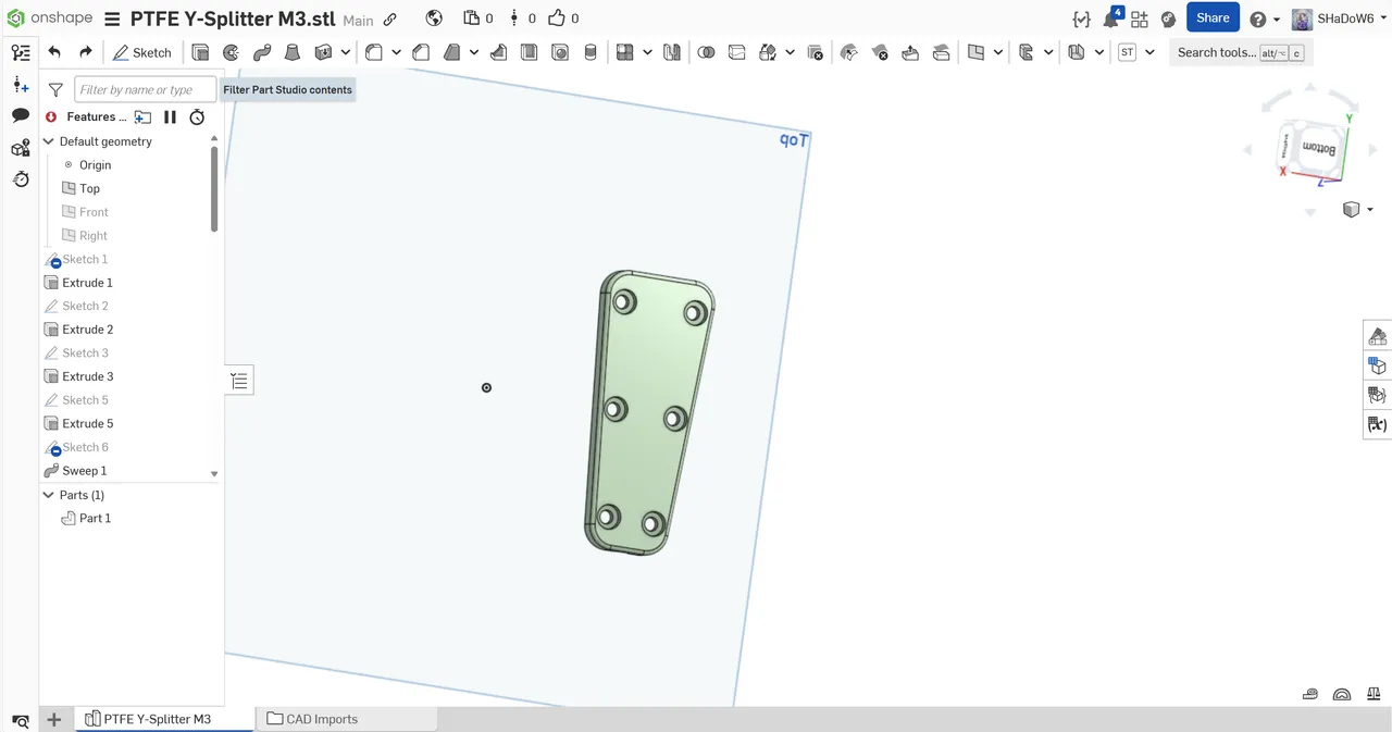 PTFE Y-Splitter by SHaDoW6 | Download free STL model | Printables.com