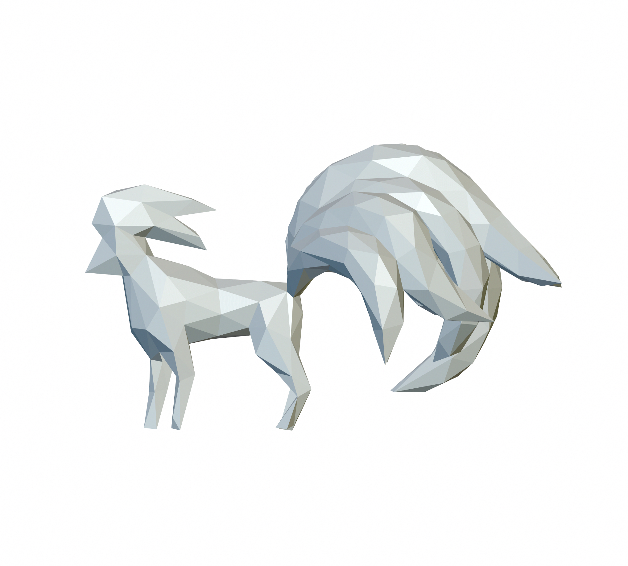 (Low Poly) Pokemon Ninetales #38 - 3D Printing by 3Dprint1UP | Download ...